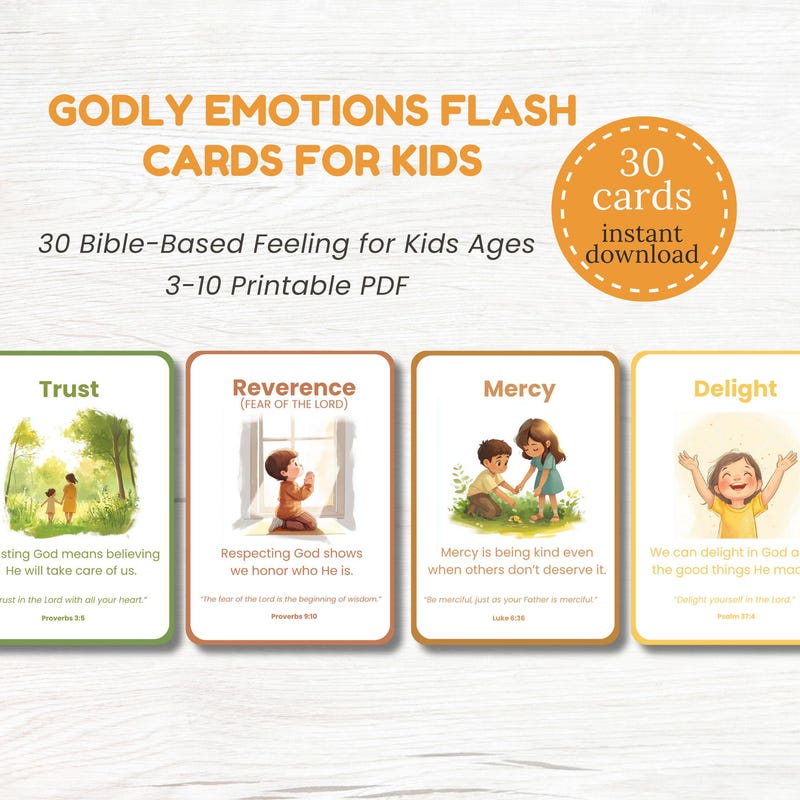 Flash Card Christian - Etsy