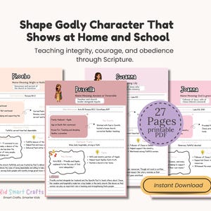 Faithful Women of the Bible Printable Study Guide for Kids and Families ...