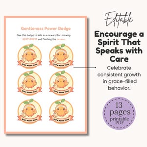 Fruit of the Spirit Gentleness Bible Lesson for Kids Christian Lesson ...