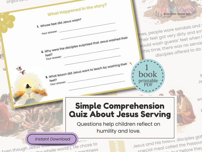 My Feet: Kids Bible Lesson Guide Jesus Story Jesus Washes Disciples ...