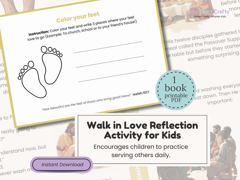 My Feet: Kids Bible Lesson Guide Jesus Story Jesus Washes Disciples ...