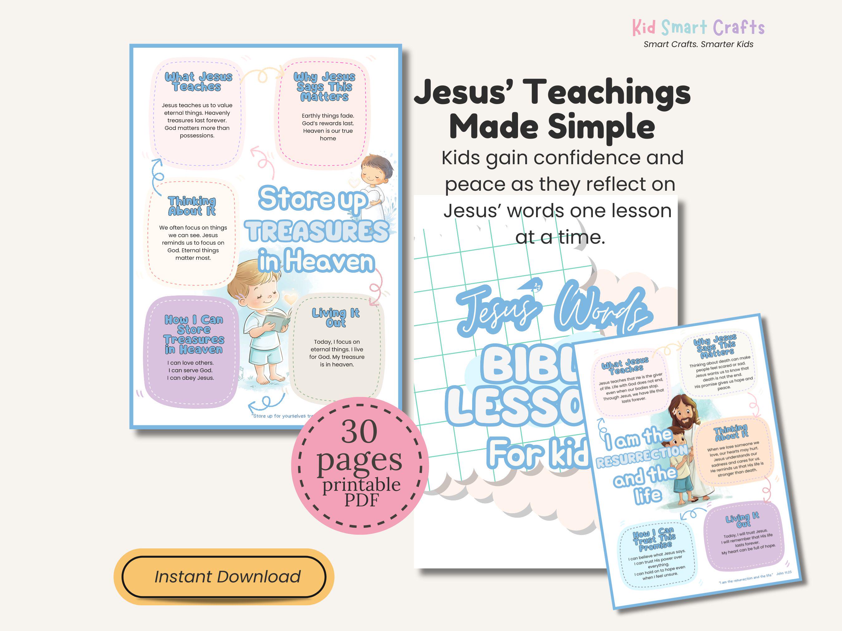 Jesus Bible Quotes Jesus Bible Study Guide Pack for Christian Kids ...