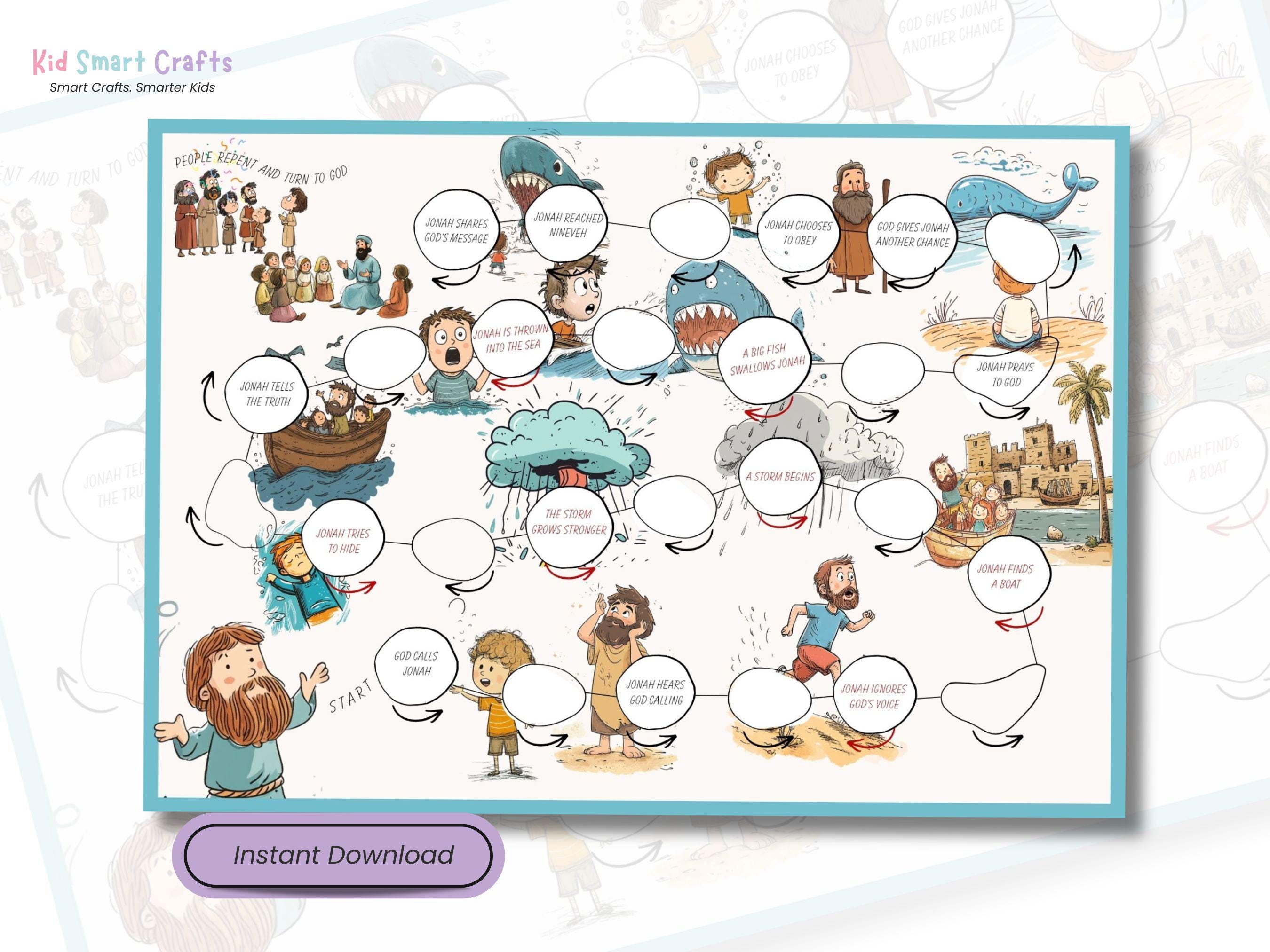 Journey With Jonah Printable Bible Game for Kids Christian Group Game ...