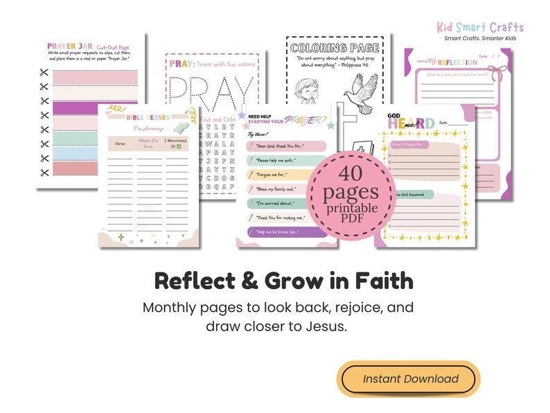 Kids Prayer Journal: 30-day Guided Christian Devotional (digital PDF ...