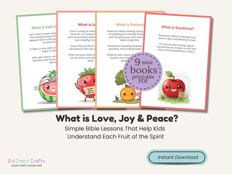 Fruits of the Spirit Complete Bundle 9 Lessons With Bible Stories ...