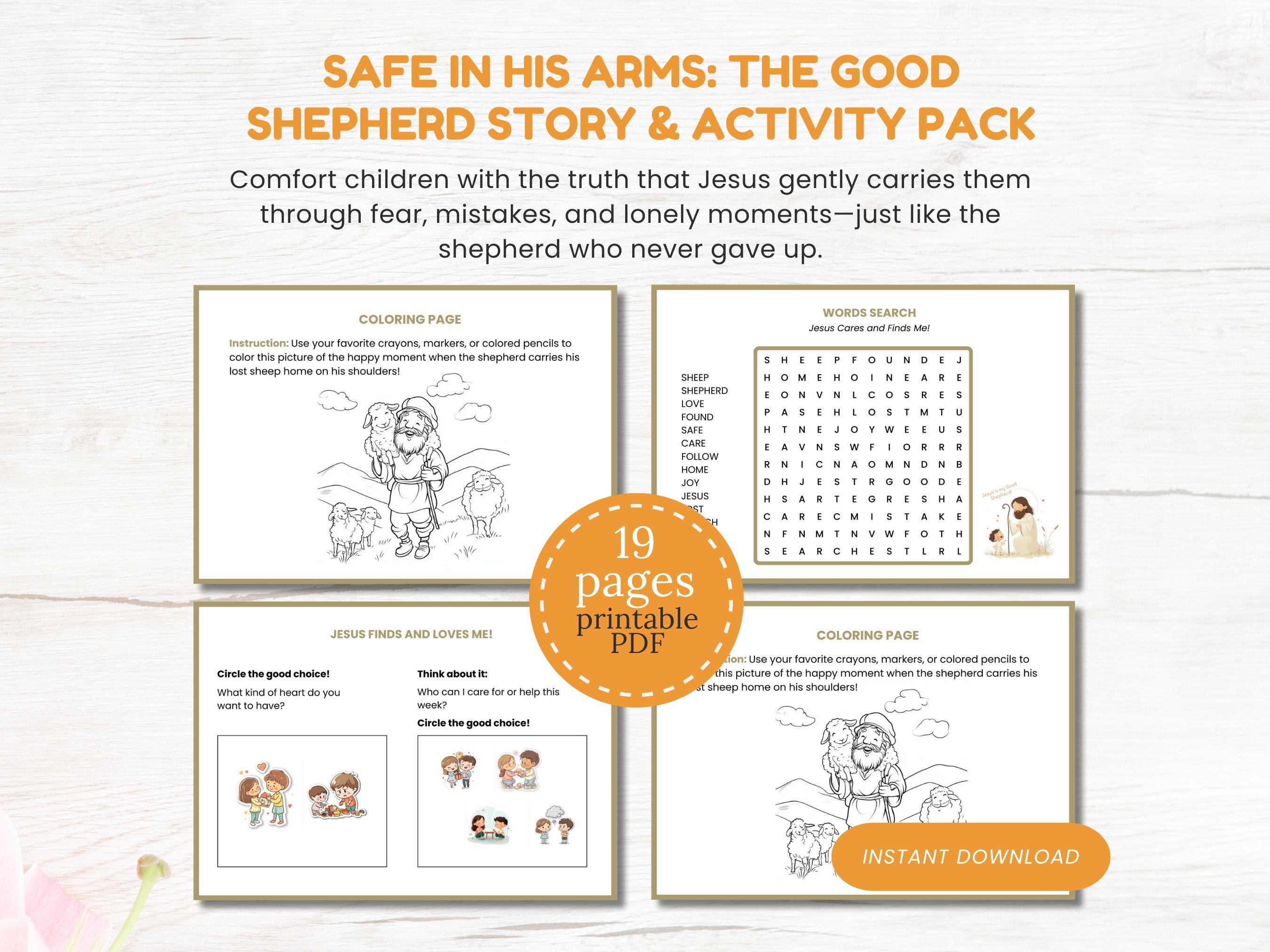 The Good Shepherd Bible Story and Activity Pack for Christian Kids ...