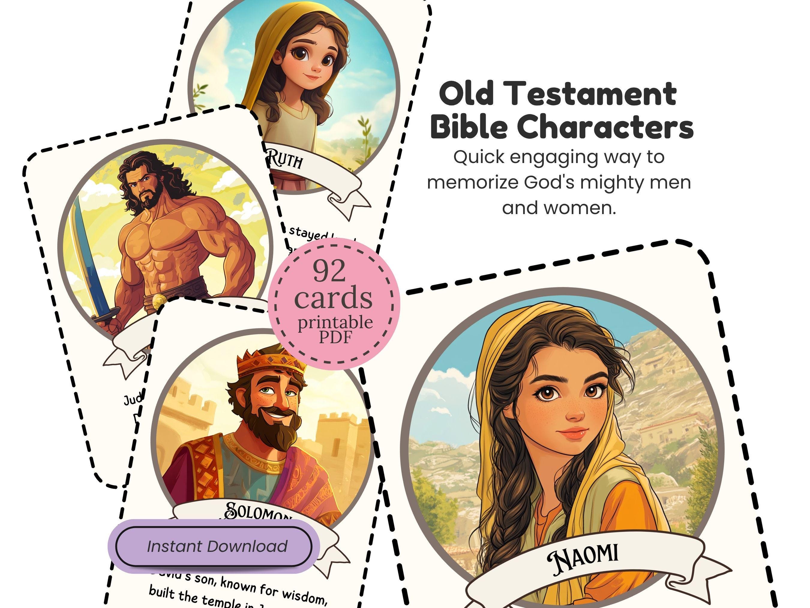 SUPER BUNDLE: Bible Character Study Guide Flashcards Guess the Bible ...