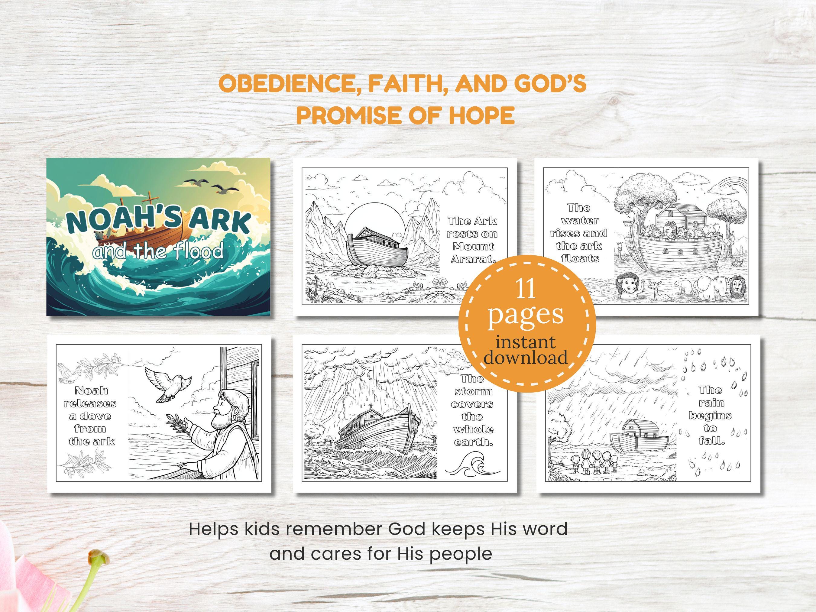 Bible Stories Coloring Book Printable for Kids Uplifting Bible Scene ...