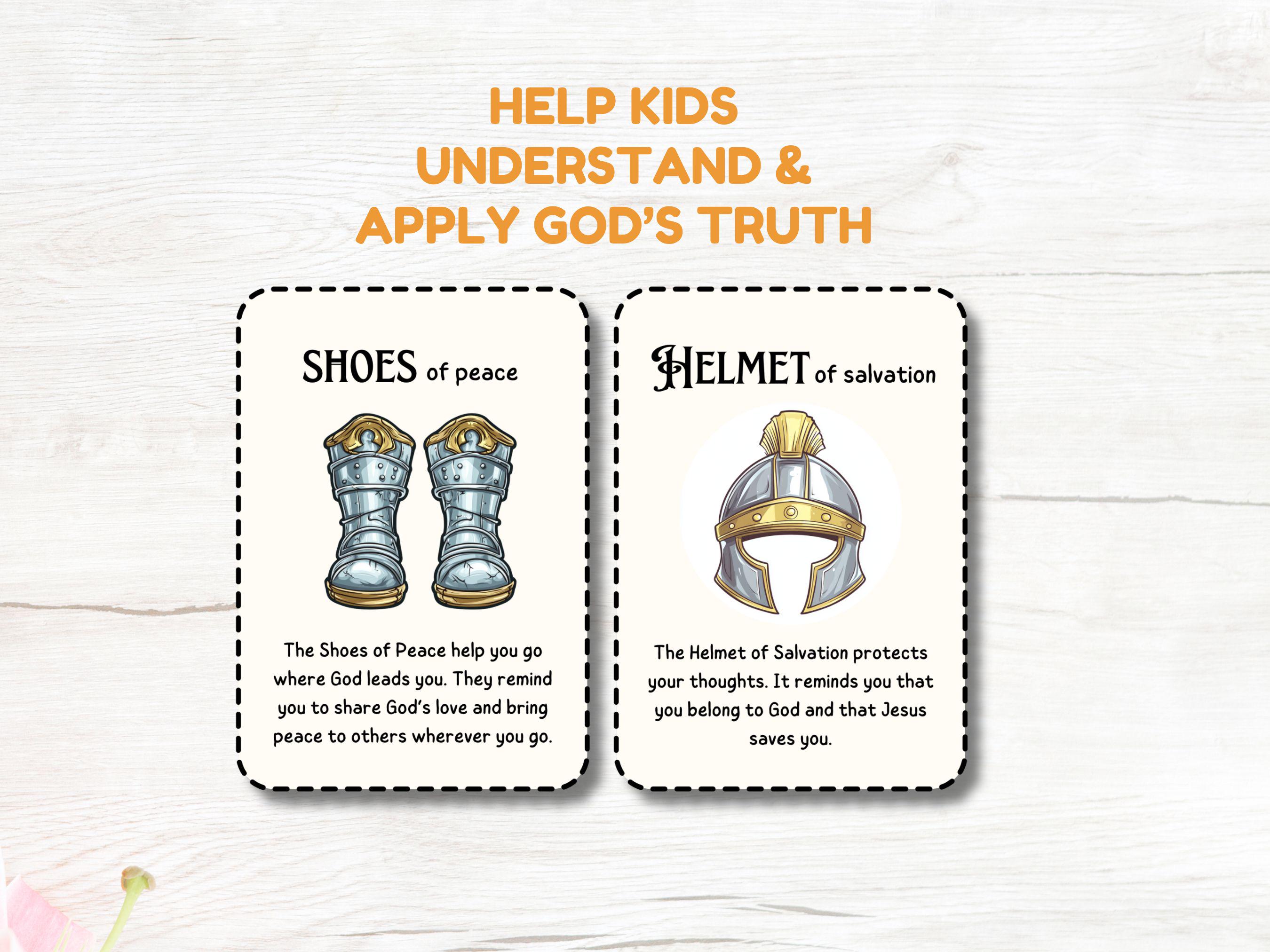 Armor of God Flash Cards Christian Bible Learning Printable PDF ...