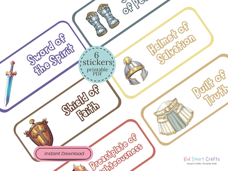 Armor of God Flash Cards Christian Bible Learning Printable PDF ...