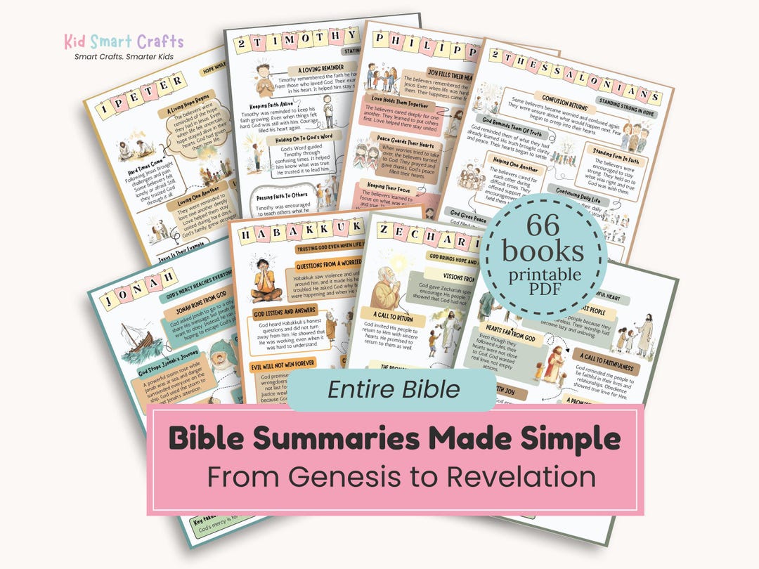BUNDLE: Old and New Testament Bible Study Inserts for Kids Sunday ...