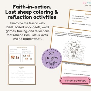 The Lost Sheep Bible Story Activity Pack Jesus Parable Worksheets ...