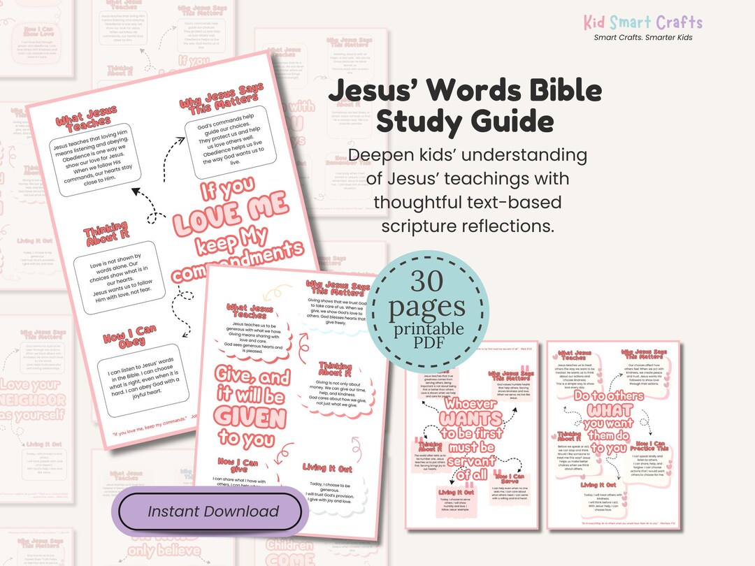 Jesus Bible Study Guide Jesus Bible Quotes Explained for Growing Faith ...