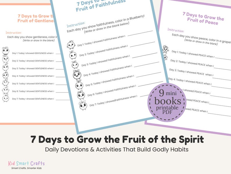 Fruits of the Spirit Complete Bundle 9 Lessons With Bible Stories ...