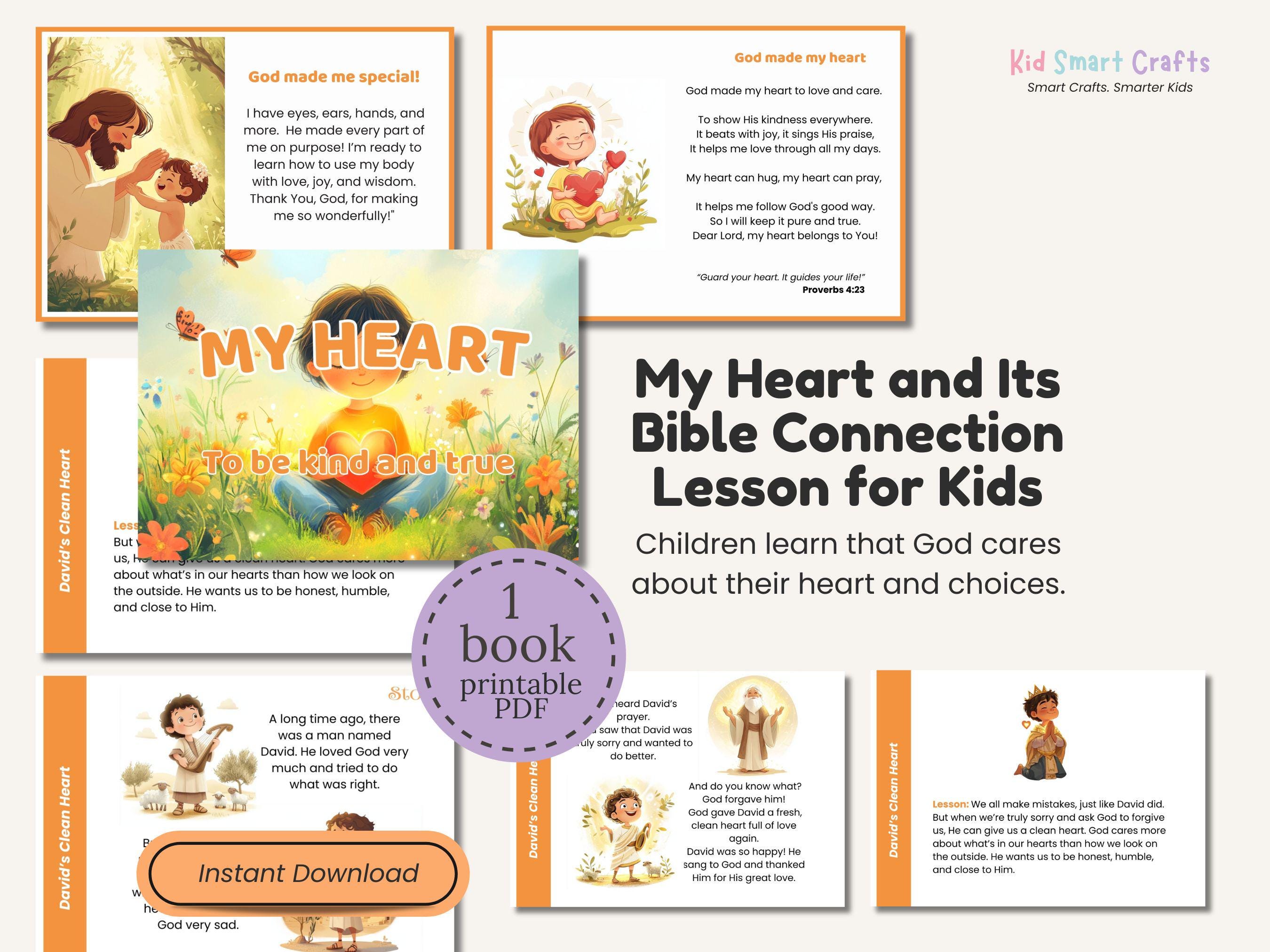 My Heart: Kids Bible Lesson Jesus Story David’s Clean Heart Bible Story ...