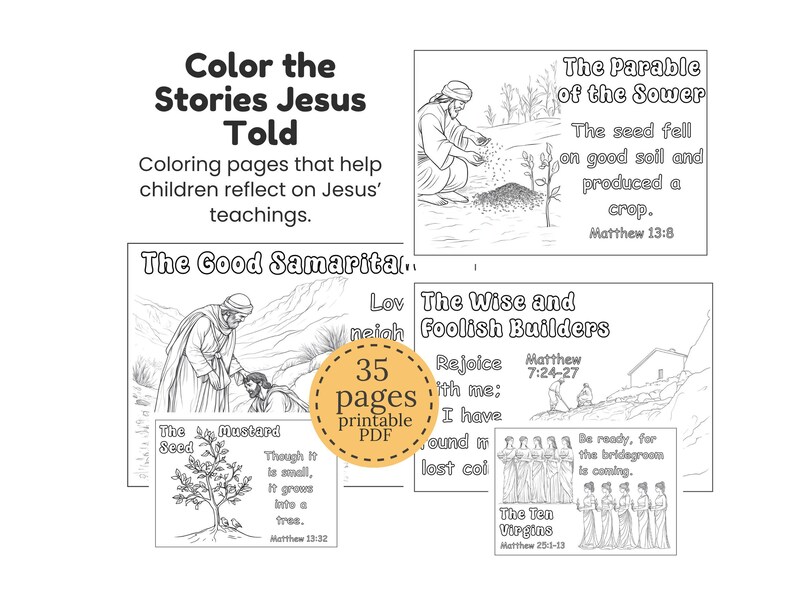 SUPER BUNDLE: Jesus Parables Learning Activity Pack Bible Study Guide ...