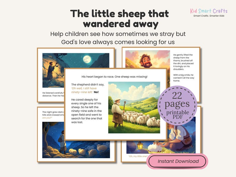 The Lost Sheep Bible Story Activity Pack Jesus Parable Worksheets ...