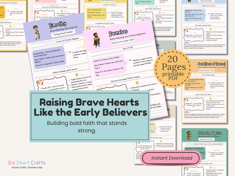 Bible Character Study Guide New Testament Bible Heroes | Engaging ...