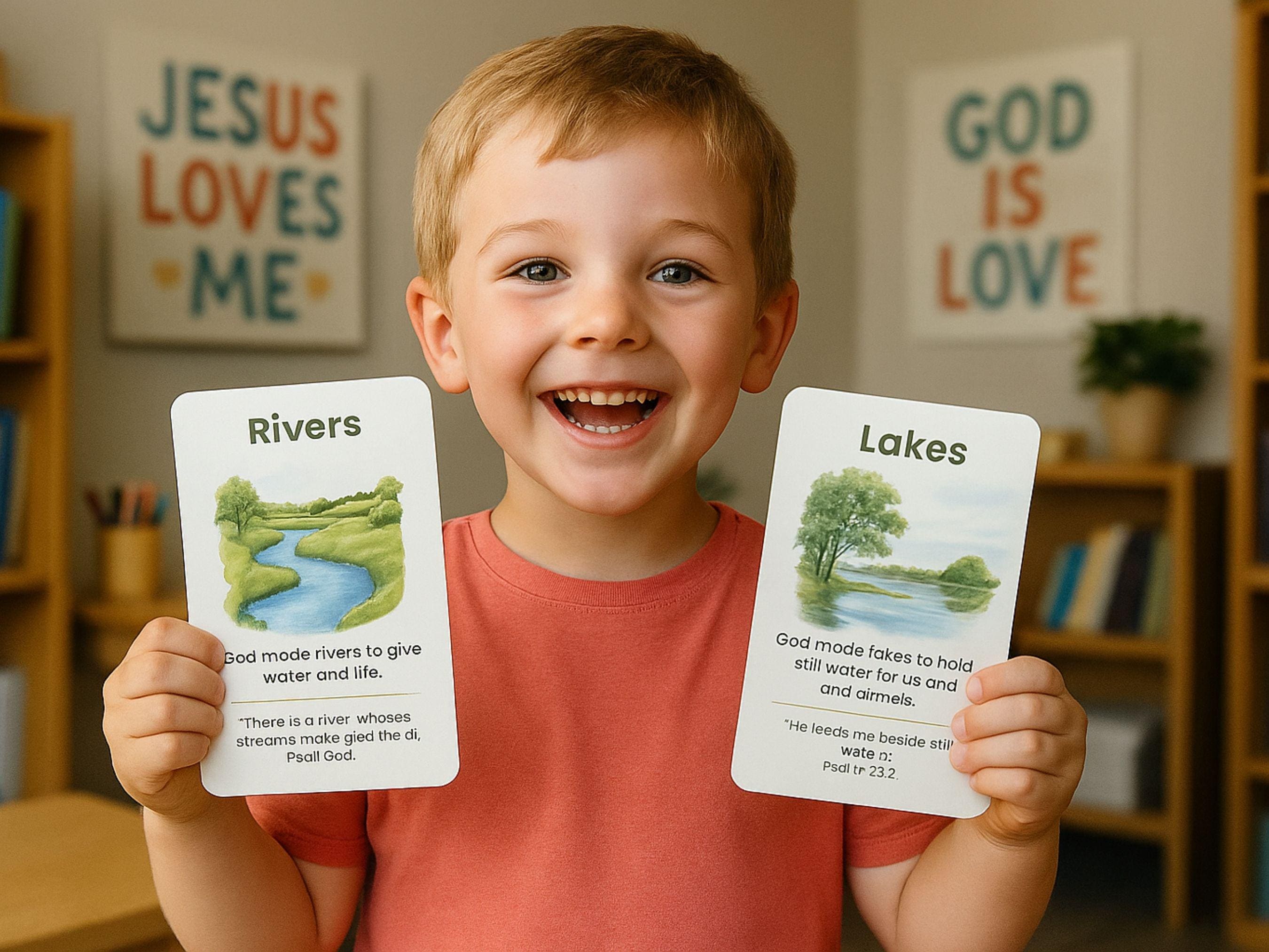 Scripture Cards Printables God's Creations Flash Cards Bible Verse ...