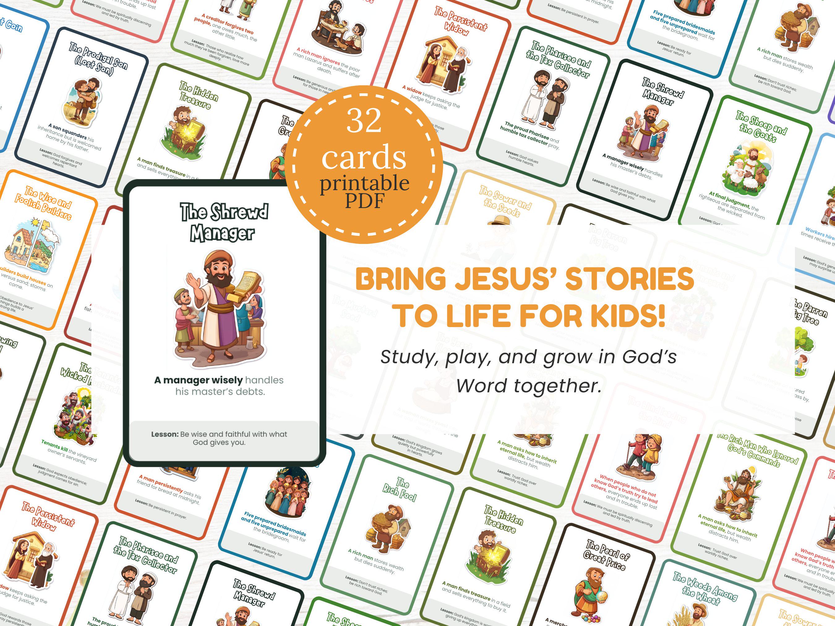 MEGA BUNDLE: Jesus Parables Learning Activity Pack Bible Study Guide ...
