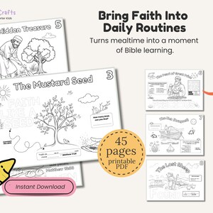 Jesus Parables Christian Activity Placemat Pack for Christian Kids ...
