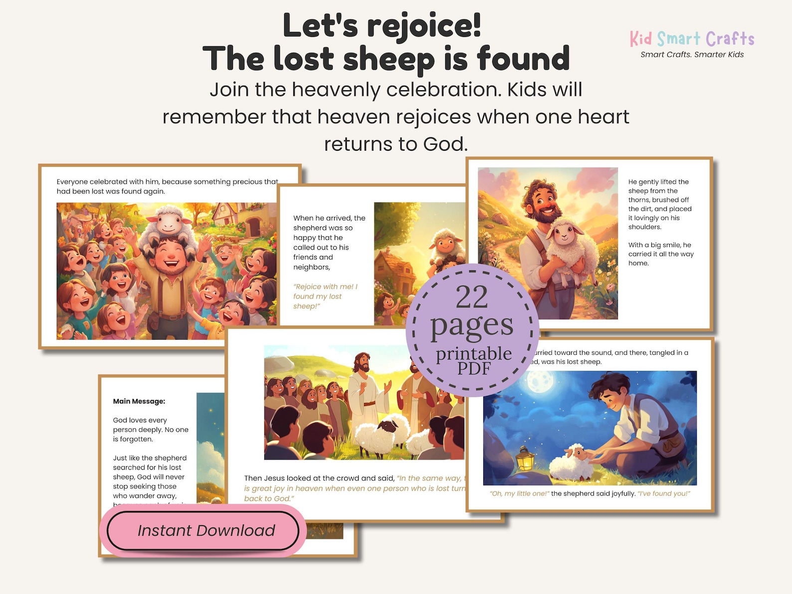 The Lost Sheep Bible Story Activity Pack Jesus Parable Worksheets ...