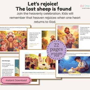 The Lost Sheep Bible Story Activity Pack Jesus Parable Worksheets ...