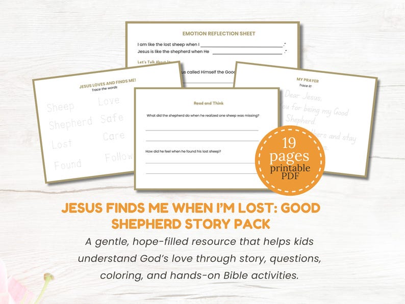 The Good Shepherd Bible Story and Activity Pack for Christian Kids ...