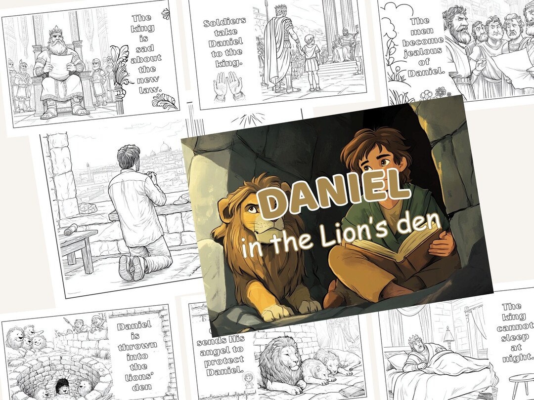 Daniel in the Lion’s Den Bible Story Sequencing Coloring Pages ...