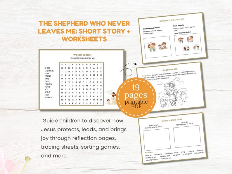 The Good Shepherd Bible Story and Activity Pack for Christian Kids ...