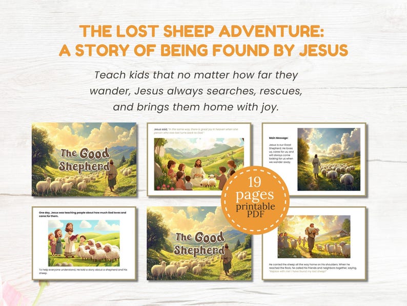 The Good Shepherd Bible Story and Activity Pack for Christian Kids ...