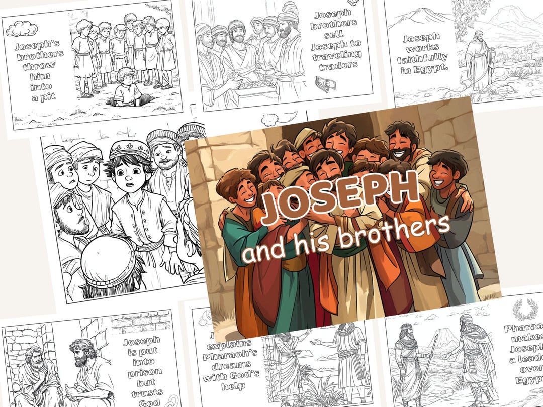 Joseph and His Brothers Bible Story Sequencing Coloring Pages Printable ...