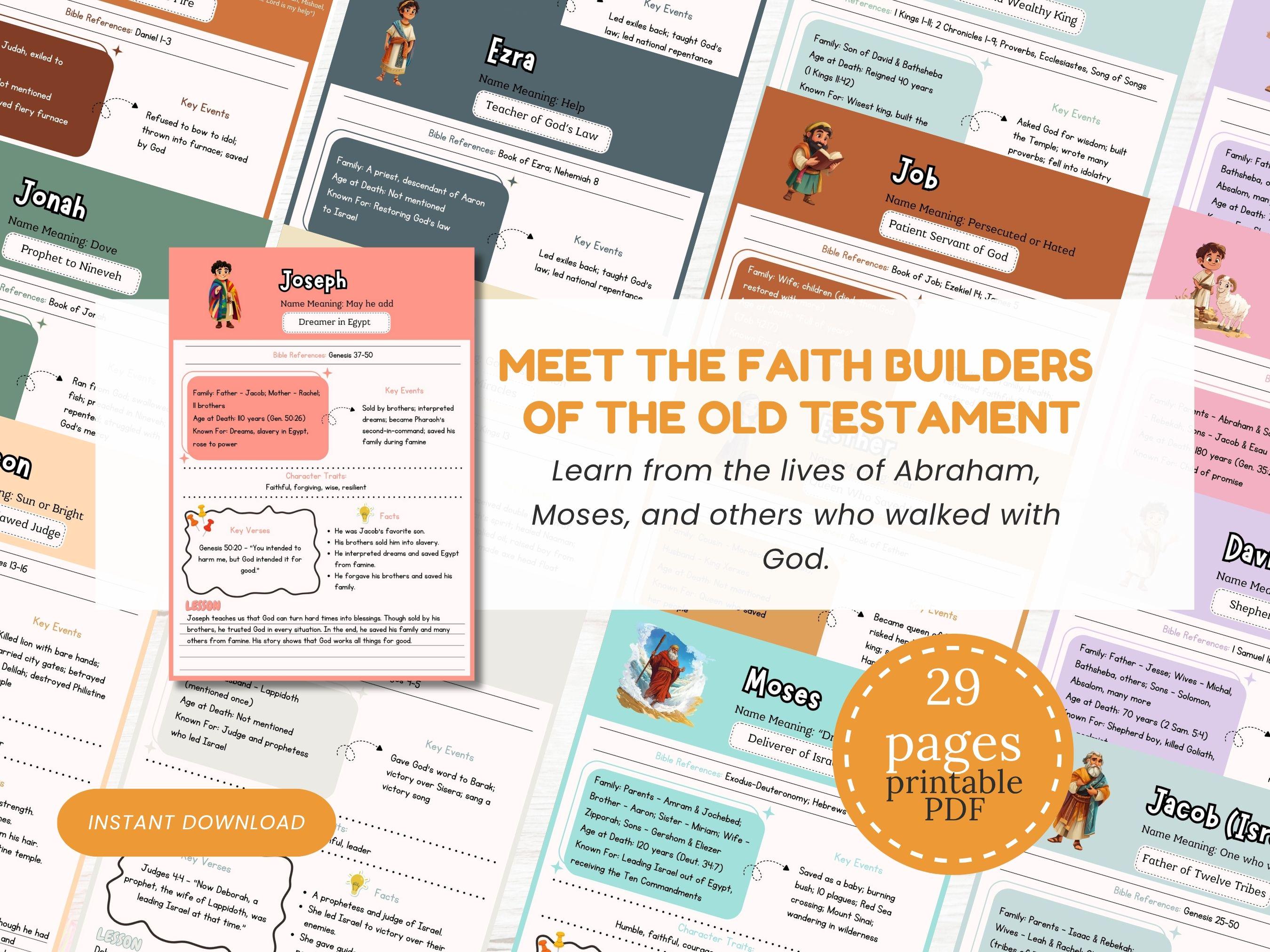 SUPER BUNDLE: Bible Character Study Guide Flashcards Guess the Bible ...