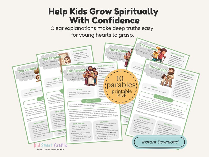 Jesus Parables About Growth and Obedience Study Guide Printable Bible ...