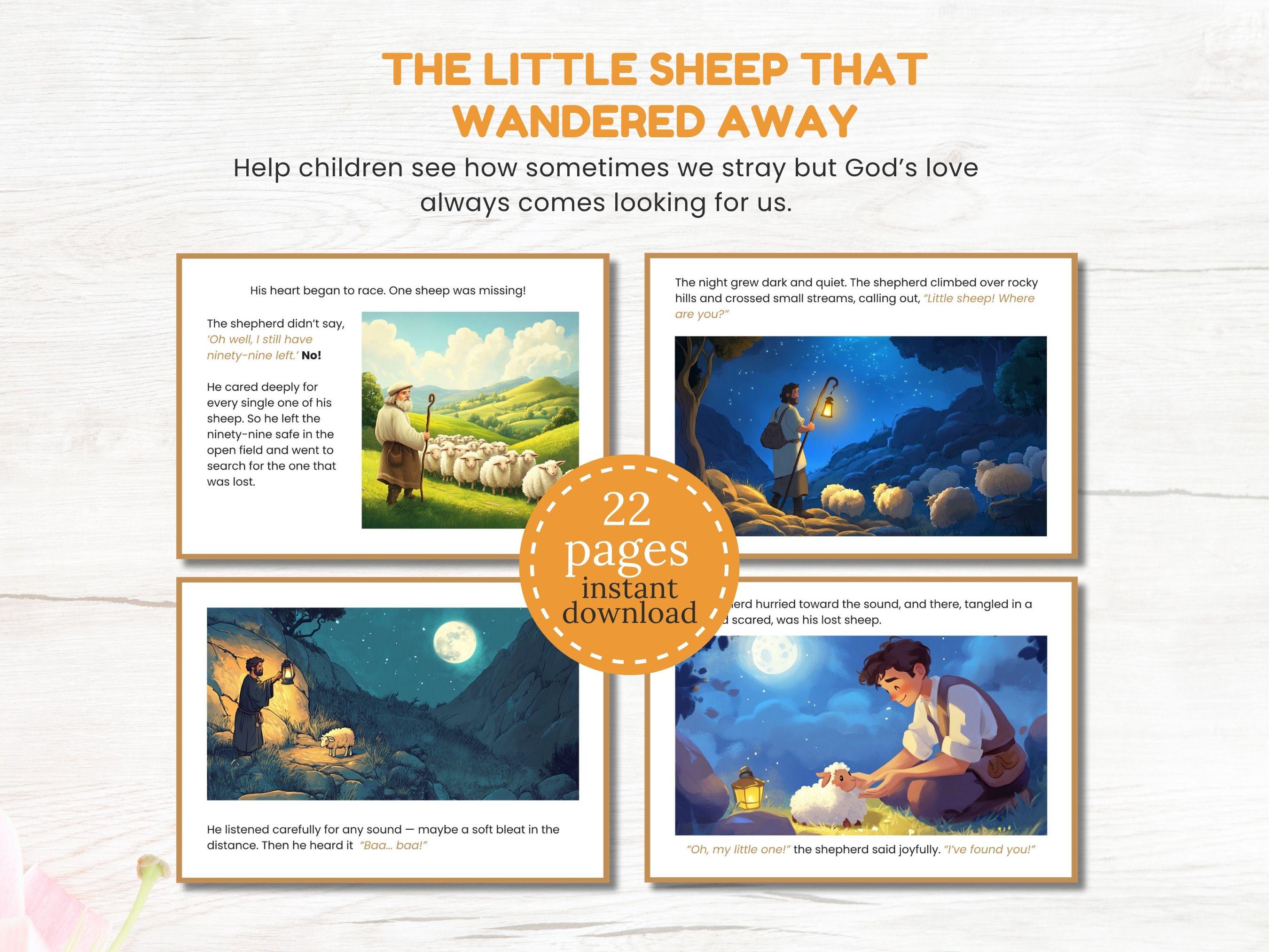 The Lost Sheep Bible Activity Pack Jesus Parable Worksheets Printable ...