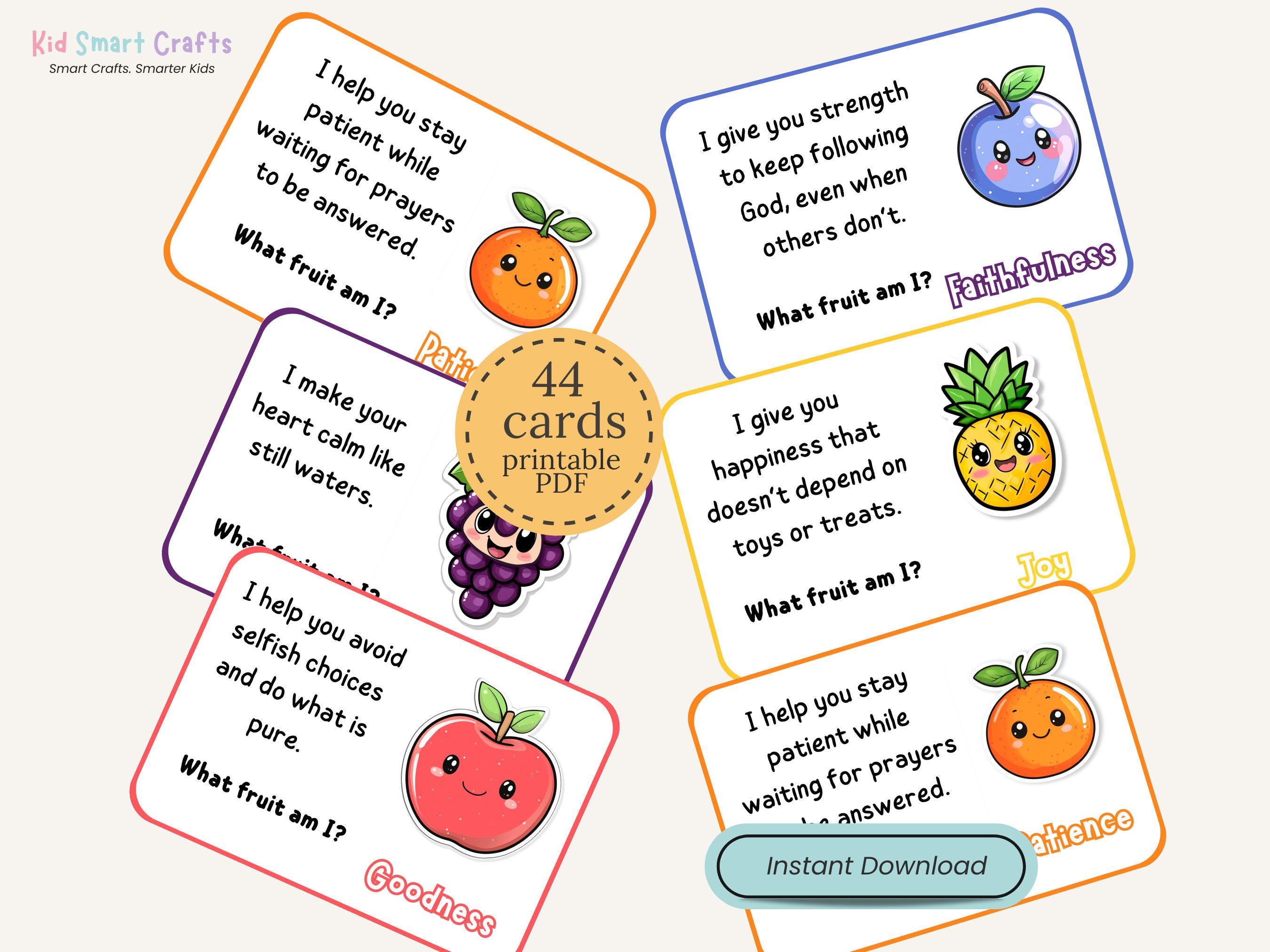 Fruit of the Spirit Fun Guessing Game Bible Activity for Christian Kids ...