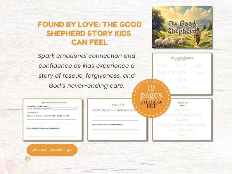 The Good Shepherd Bible Story and Activity Pack for Christian Kids ...