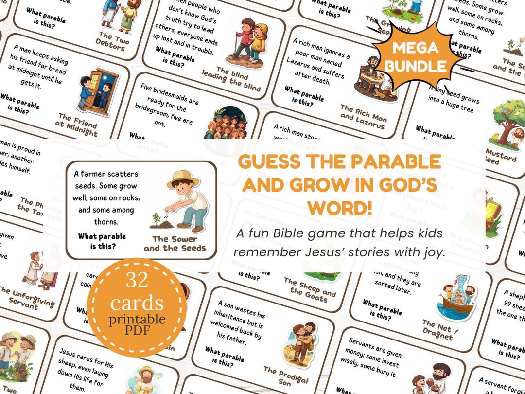 MEGA BUNDLE: Jesus Parables Learning Activity Pack Bible Study Guide ...