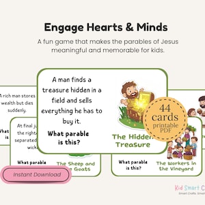 Jesus Parables Guessing Game Cards Fun Bible Games for Christian Kids ...