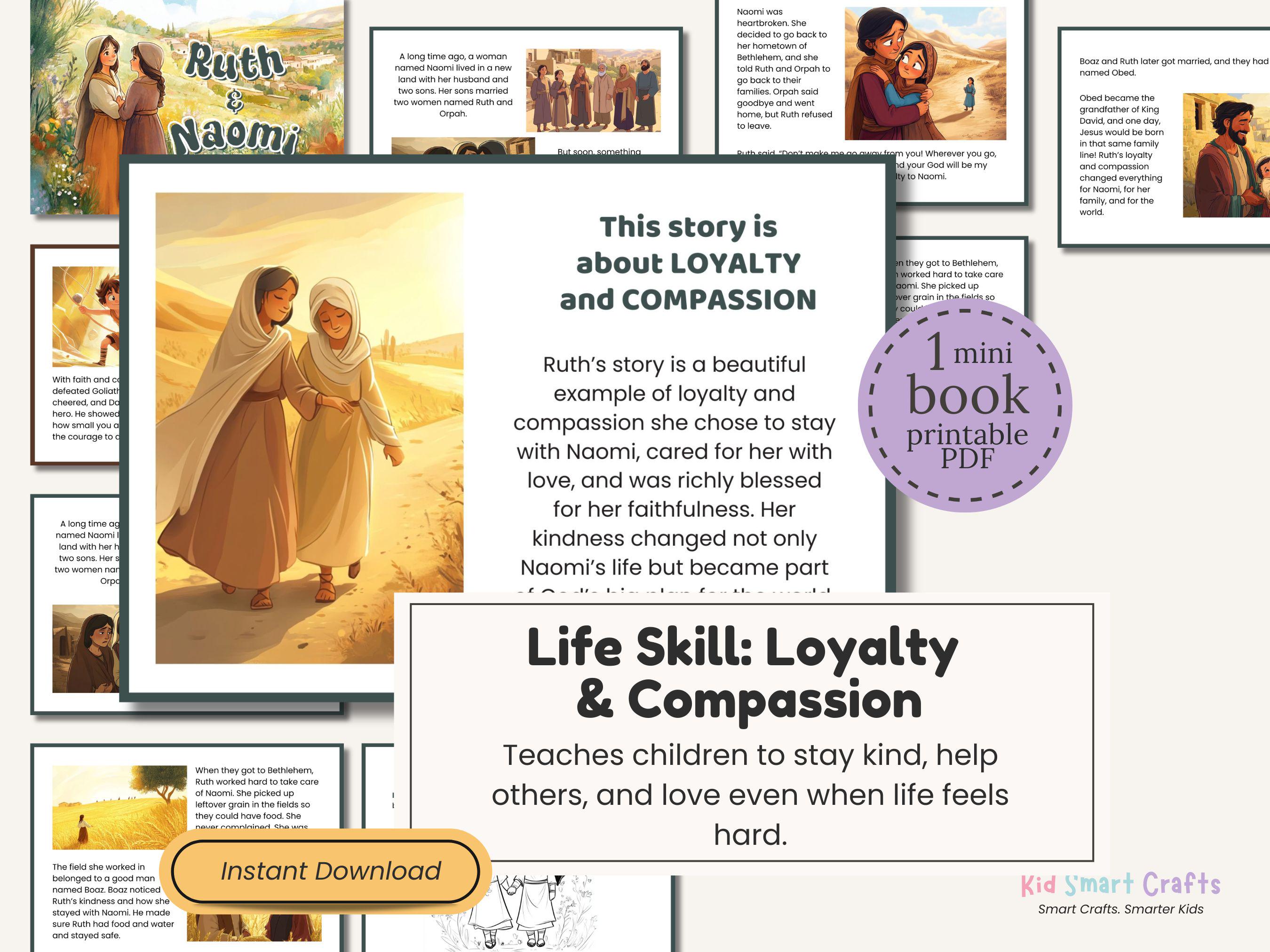 Ruth and Naomi Bible Story for Kids Bible Lesson Printable Christian ...
