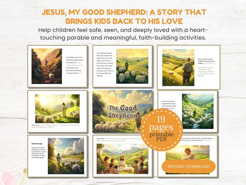 The Good Shepherd Bible Story and Activity Pack for Christian Kids ...
