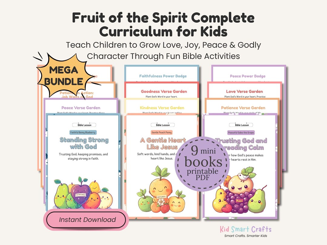 Fruits of the Spirit Complete Bundle 9 Lessons With Bible Stories ...