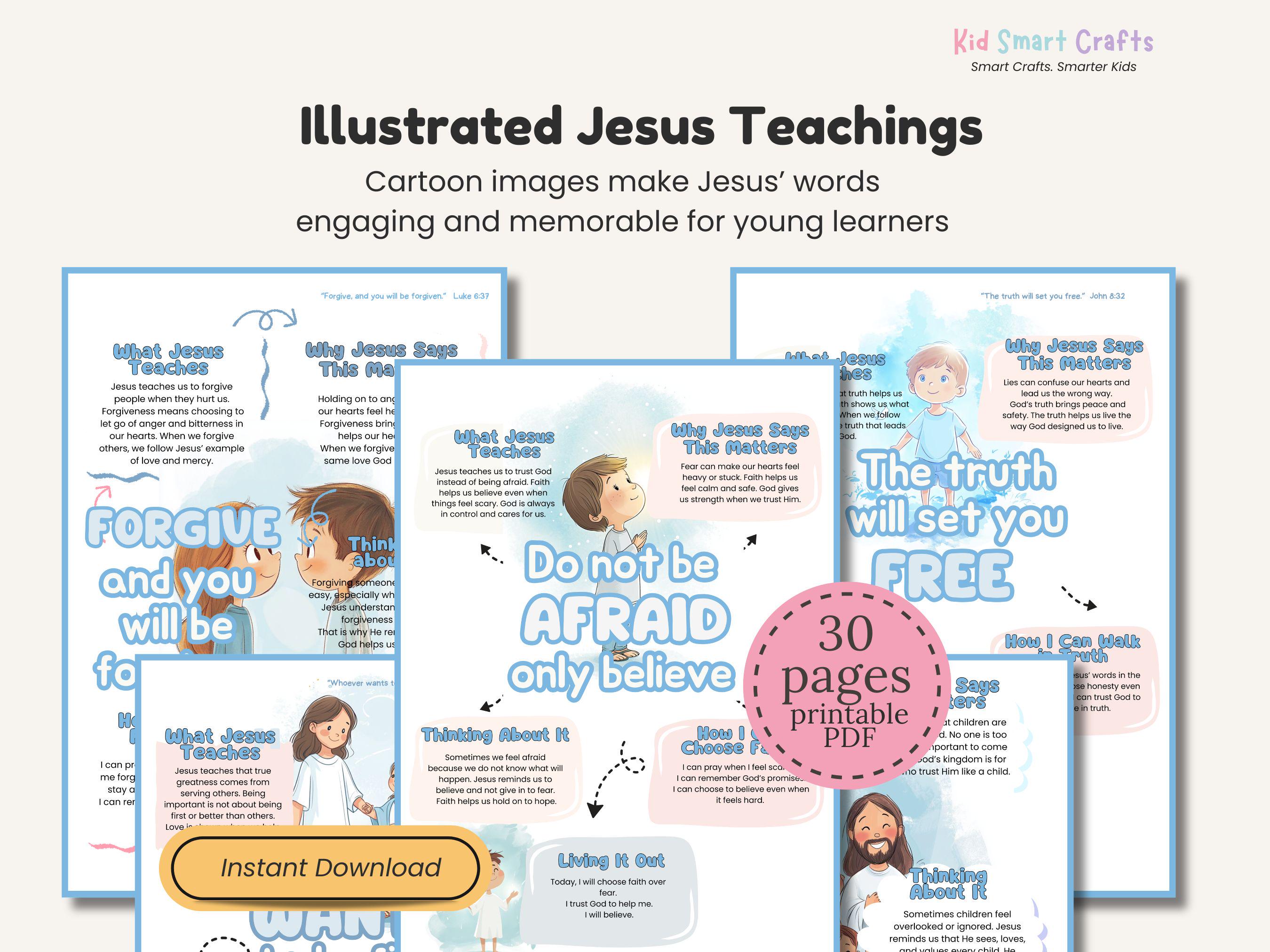Jesus Bible Quotes Jesus Bible Study Guide Pack for Christian Kids ...