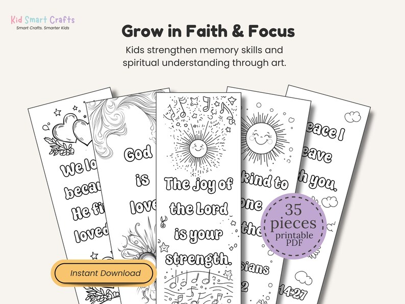 Memory Verse Coloring Bookmarks Bible Bookmarks Coloring Set Printable ...