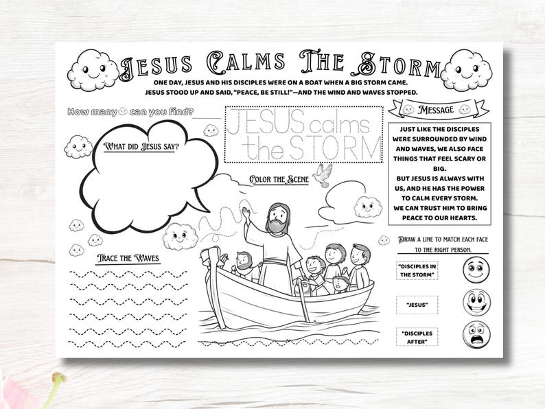 BUNDLE Life of Jesus Printable Playmat for Christian Kids Bible Story ...