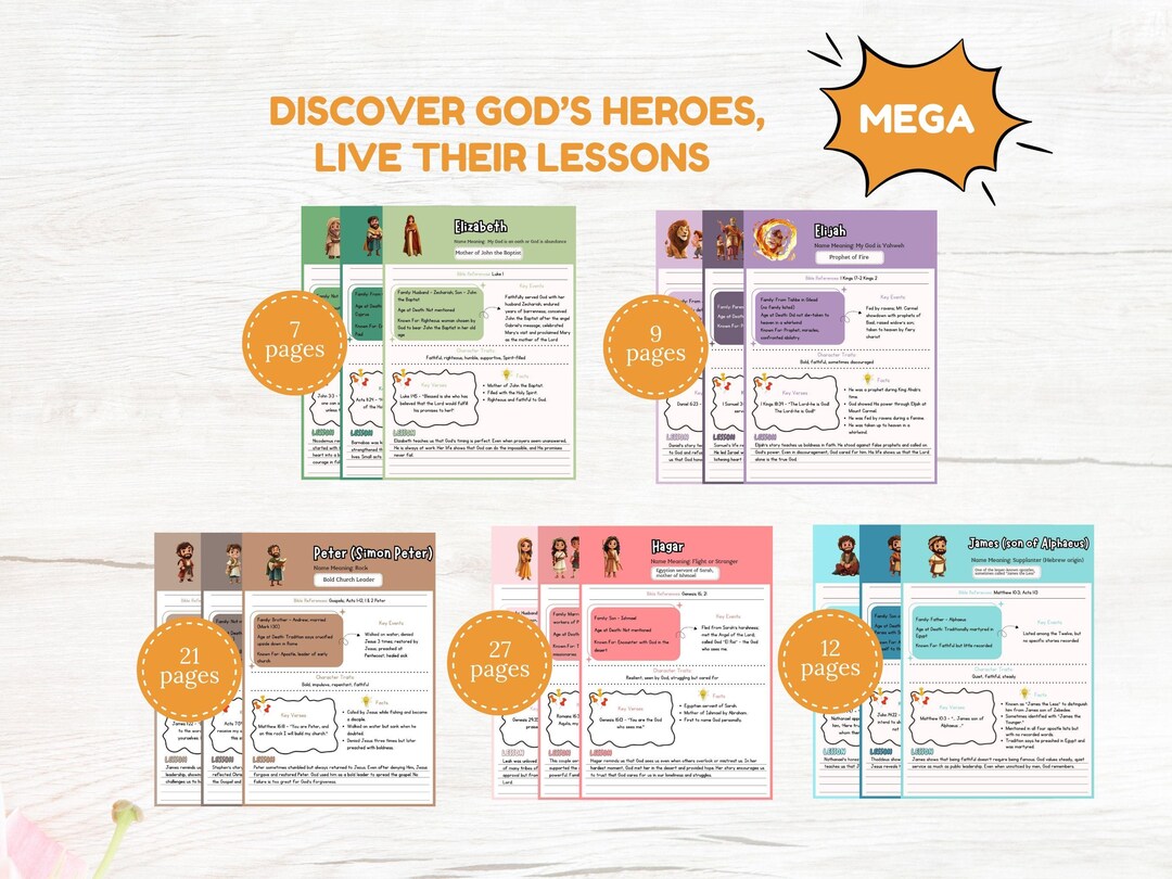 Bible Character Study Guide BUNDLE | Prophets, Disciples, Followers ...