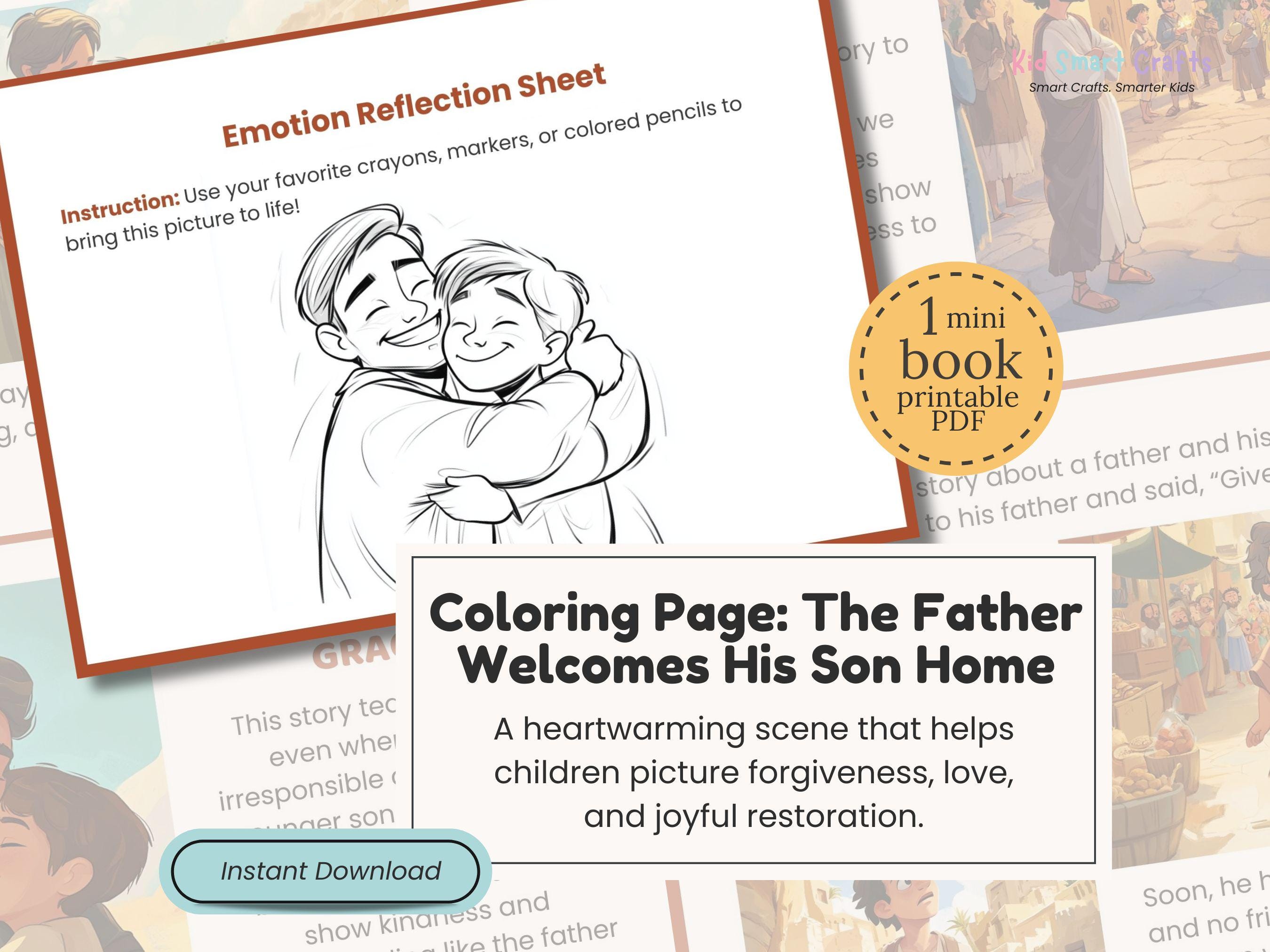 The Prodigal Son Bible Story Mini Book Printable for Kids Bible Lesson ...