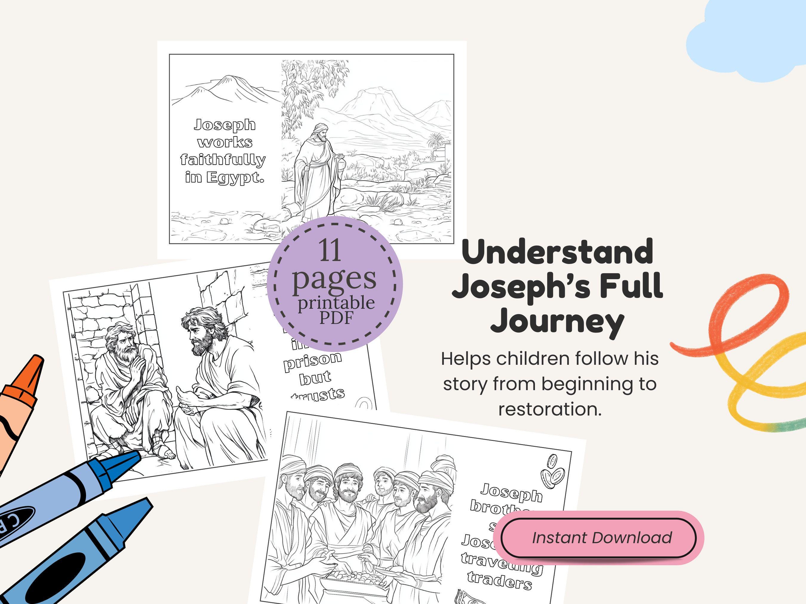 Joseph and His Brothers Bible Story Sequencing Coloring Pages Printable ...
