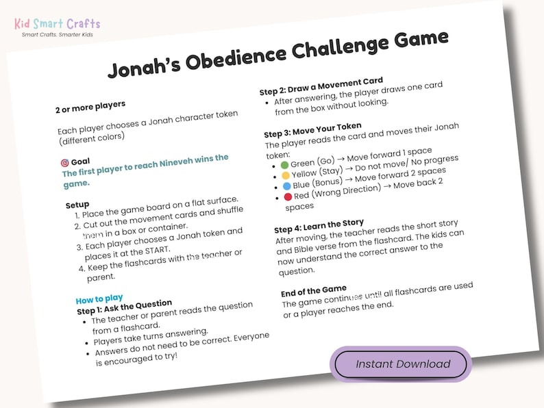 Jonah's Obedience Board Bible Game With Jonah's Bible Story Sequencing ...