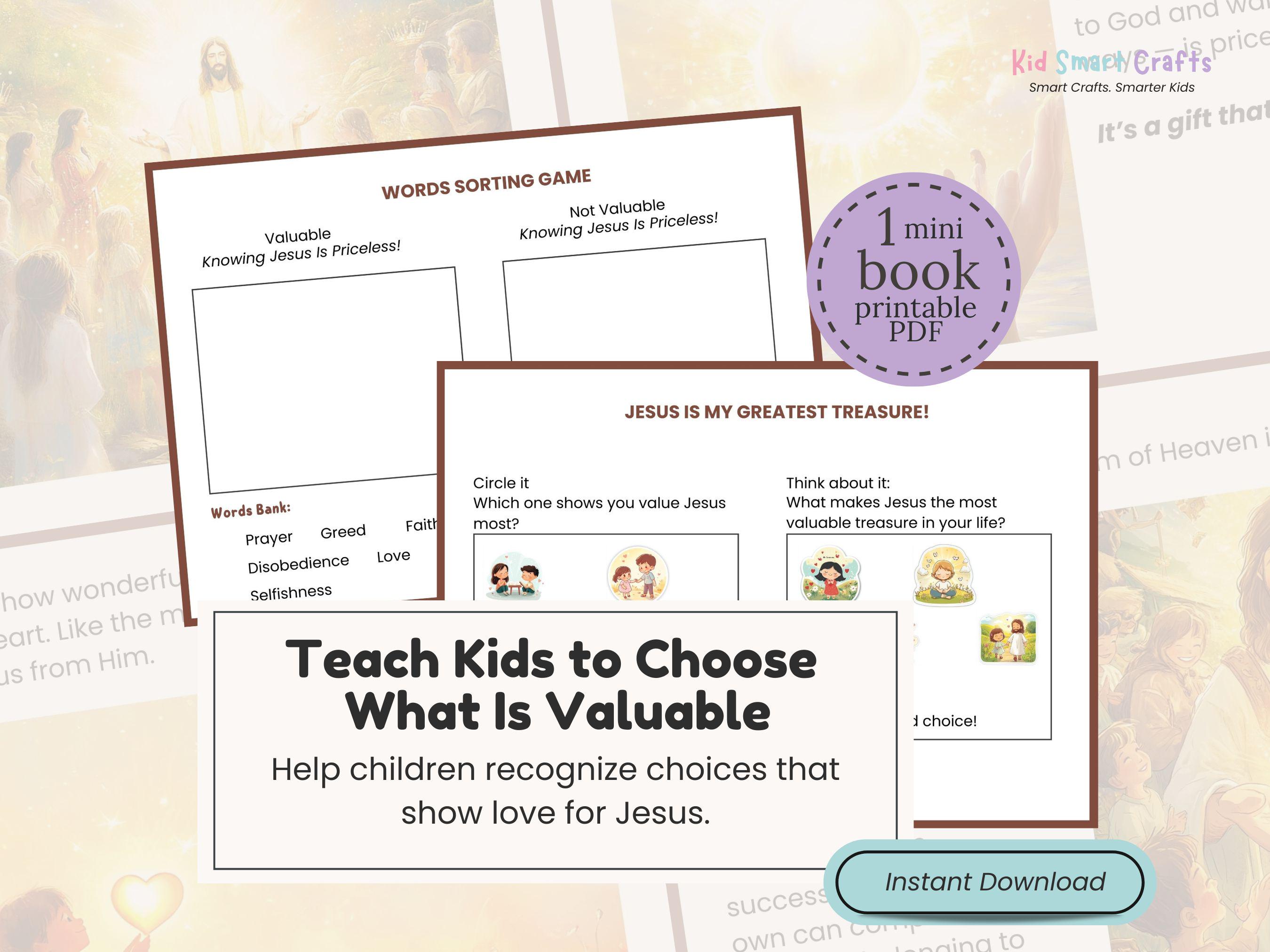 The Pearl of Great Price Jesus Parable Activity Pack for Kids Christian ...